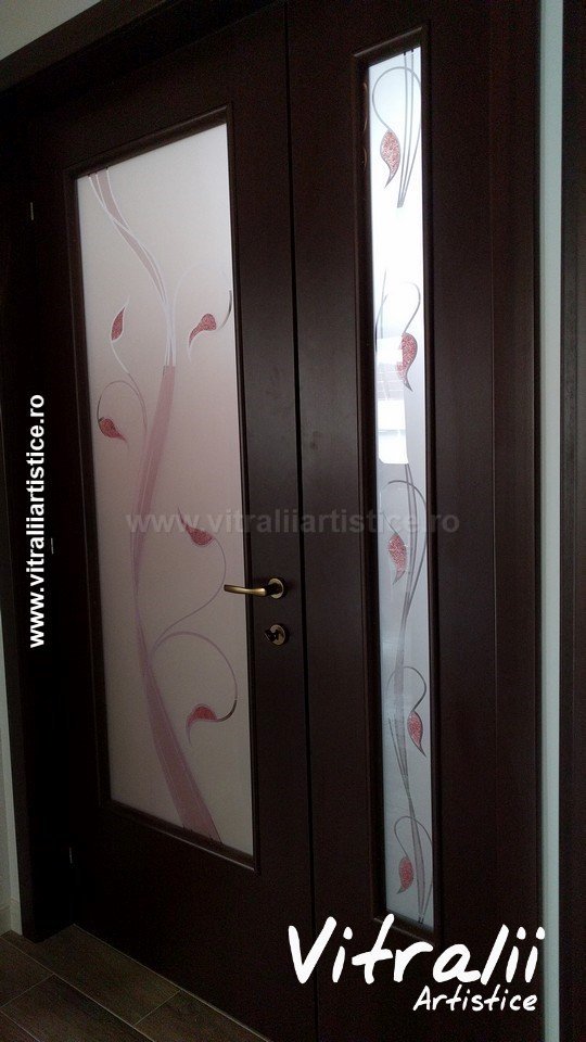 Sticla sablata usi de interior PINUM 9 | Vitralii Artistice